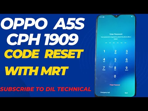 Oppo A5s Code reset with MRT / Oppo A5s (cph1909) code unlock with MRT ...