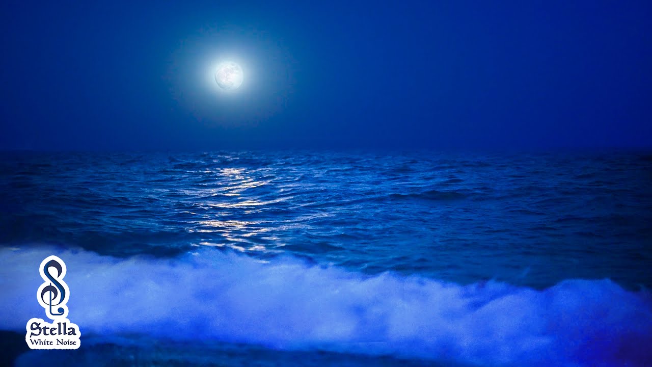 Relaxing Ocean Waves Sounds | Nature Sounds Dark Night - YouTube