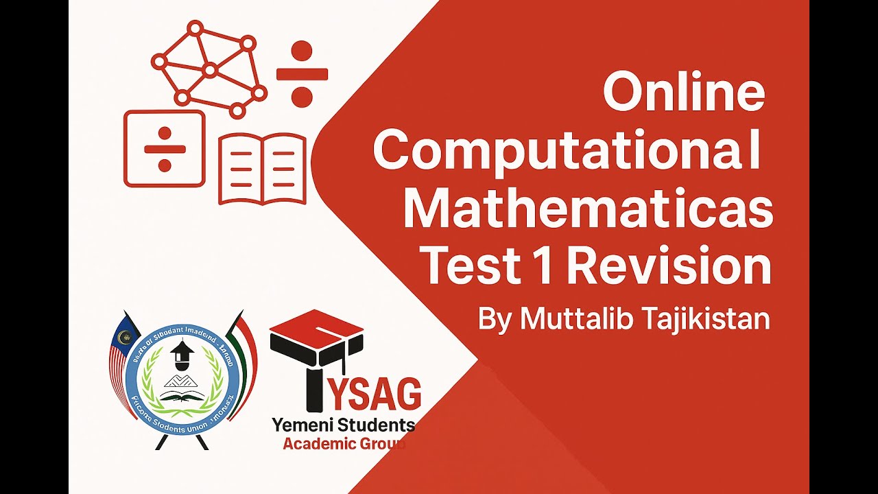 Computational Mathematics Online Test1 Revision class 2023 2024 by ...