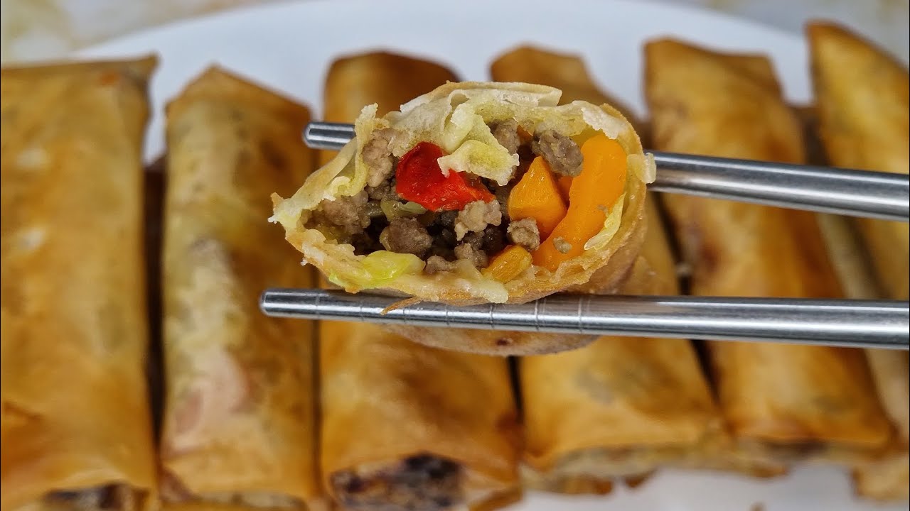 Beef Spring Rolls | Spring Rolls - YouTube