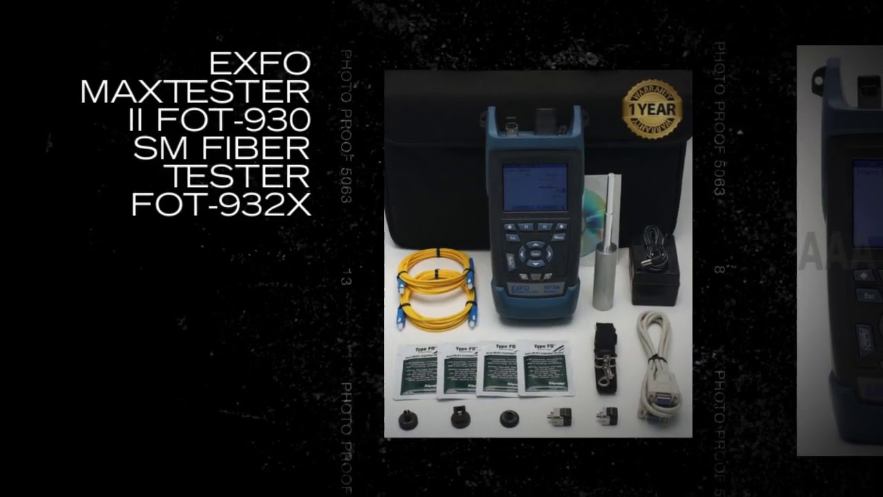EXFO MaxTester II FOT-930 SM Fiber Tester FOT-932X - YouTube