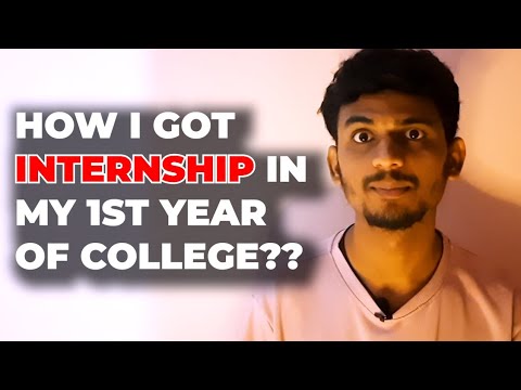 How I got INTERNSHIP in my 1st year of college? | Remote Internship ...