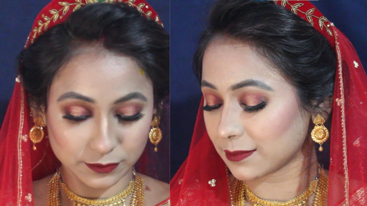 Beautiful Bridal Makeup Tutorial ||Asian IINDIAN NEPALI makeup Tutorial ...