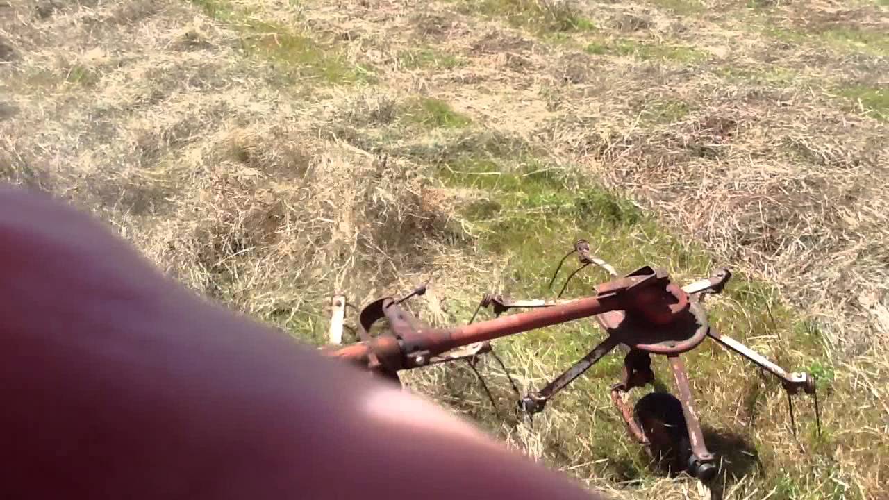 Tedding hay with a FAHR FH-40 rake. 7/31/15 - YouTube