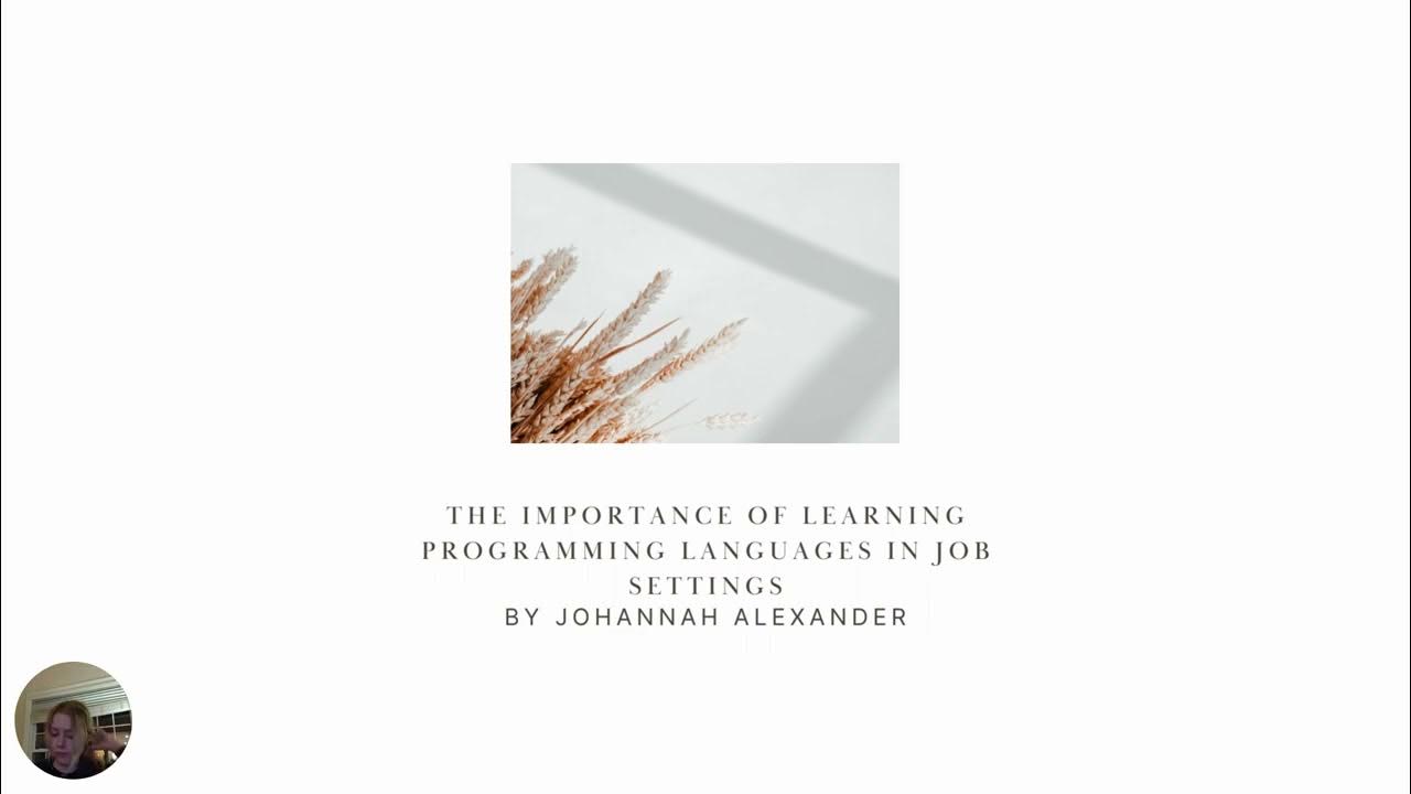 The Importance of Programming Languages in Job Settings - YouTube