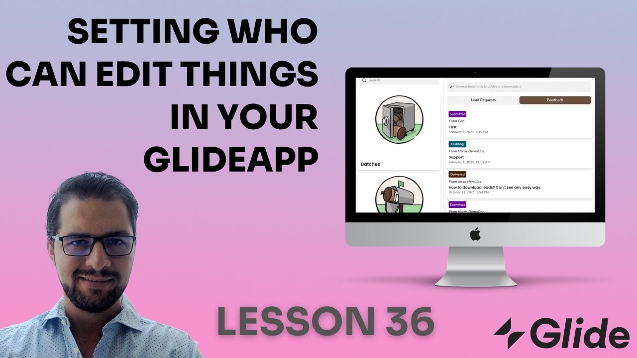 LESSON 36: Setting who can edit things in your Glideapp - YouTube