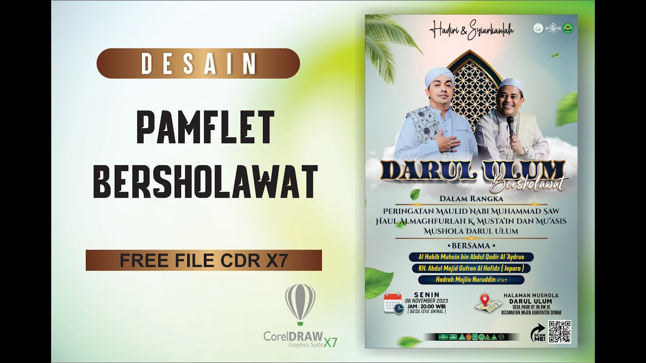 PAMFLET BERSHOLAWAT [[ GRATIS FILE CDR X7 ]] - YouTube