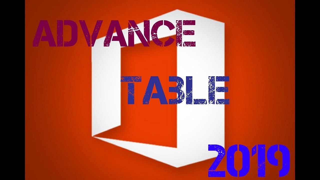 MS Word Advance Table|MS Office Bangla Tutorial|MS Office 2019|Full Tutorial for Beginner ...