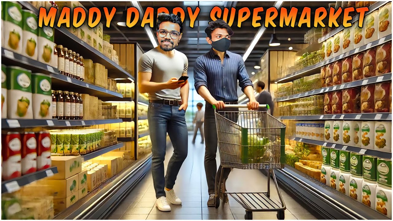 Maddy Daddy Supermarket | Super Market Simulator | In Telugu | The Music Boy - YouTube