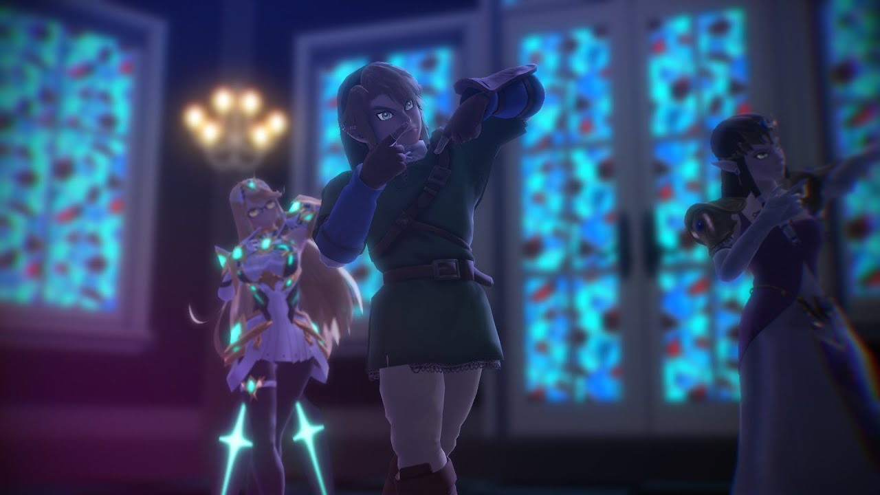 mmd SSBU WAVE Mythra, Zelda, & Link - YouTube