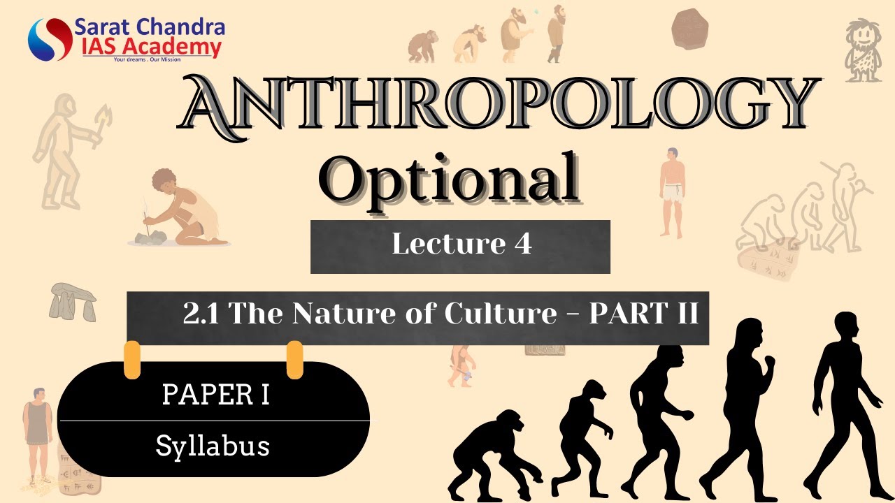 Anthropology - Paper I-Lecture 4 - 2.1 The Nature of Culture ...