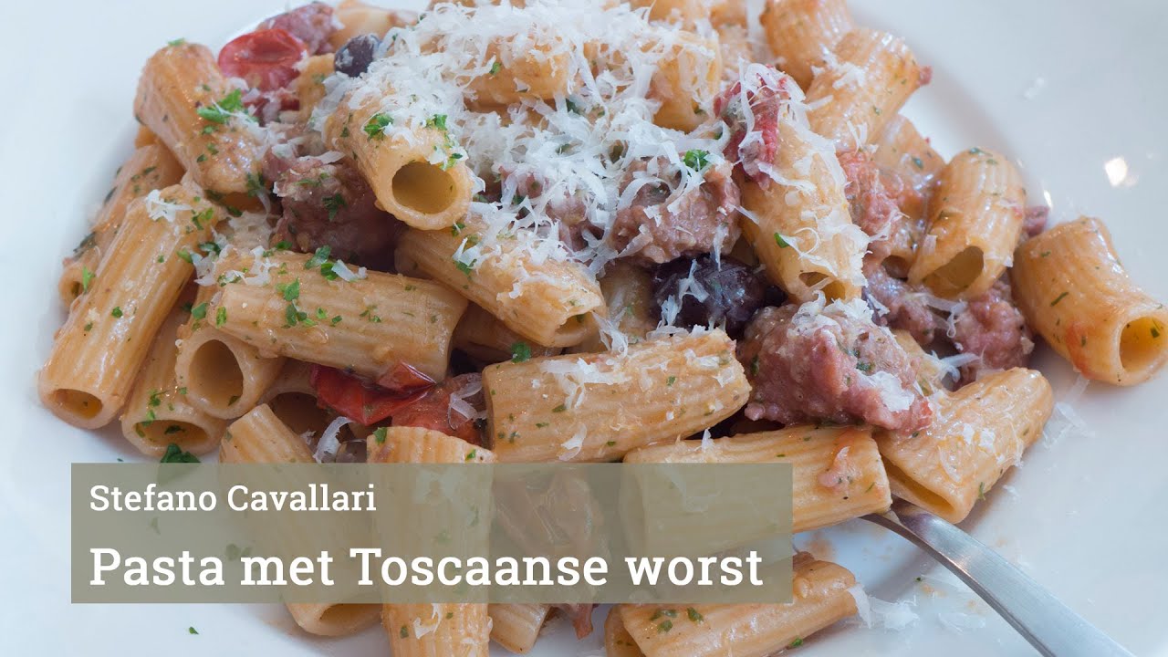 Pasta met Toscaanse worst - YouTube