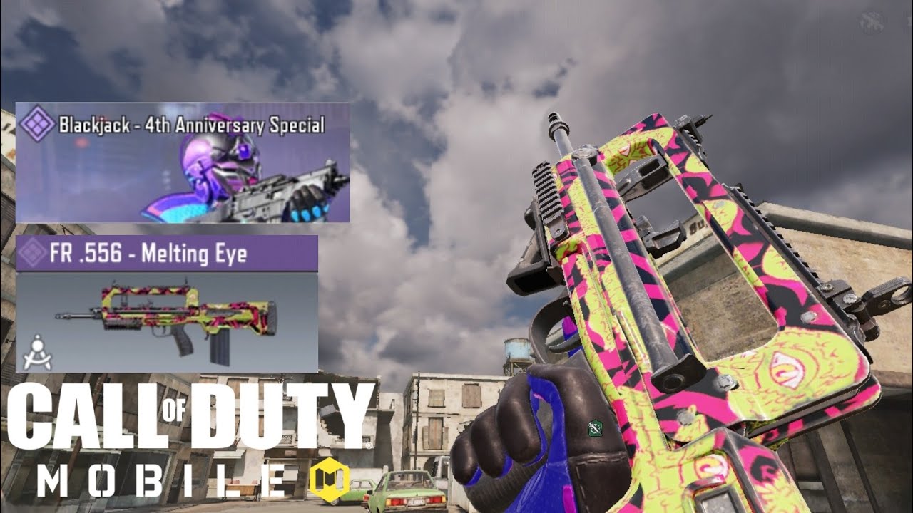 FR. 556 - Melting Eye + Blackjack - 4th Anniversary Special Gameplay | Cod Mobile - YouTube