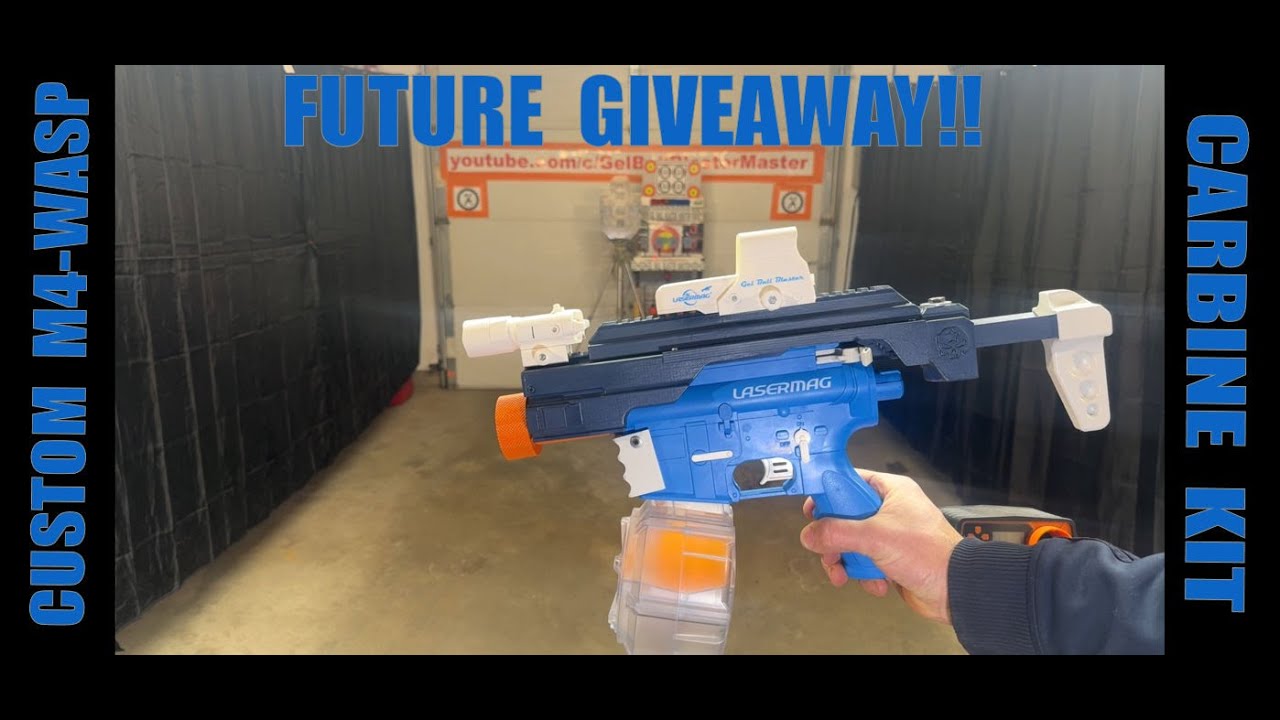 Demo & FPS Test: Custom LAZERMAG M416/M4 WASP Gel Ball Blaster TOY ...