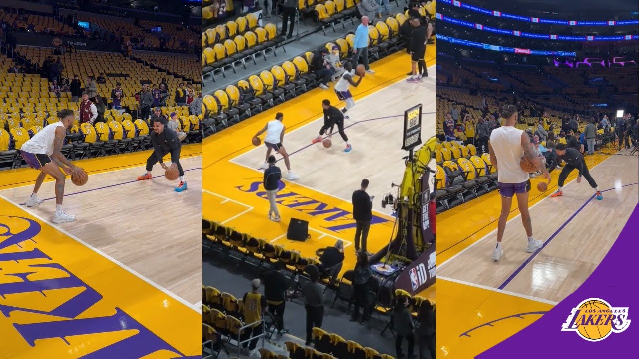 D'Angelo Russell gets ready for comeback during pre Game workout! - YouTube