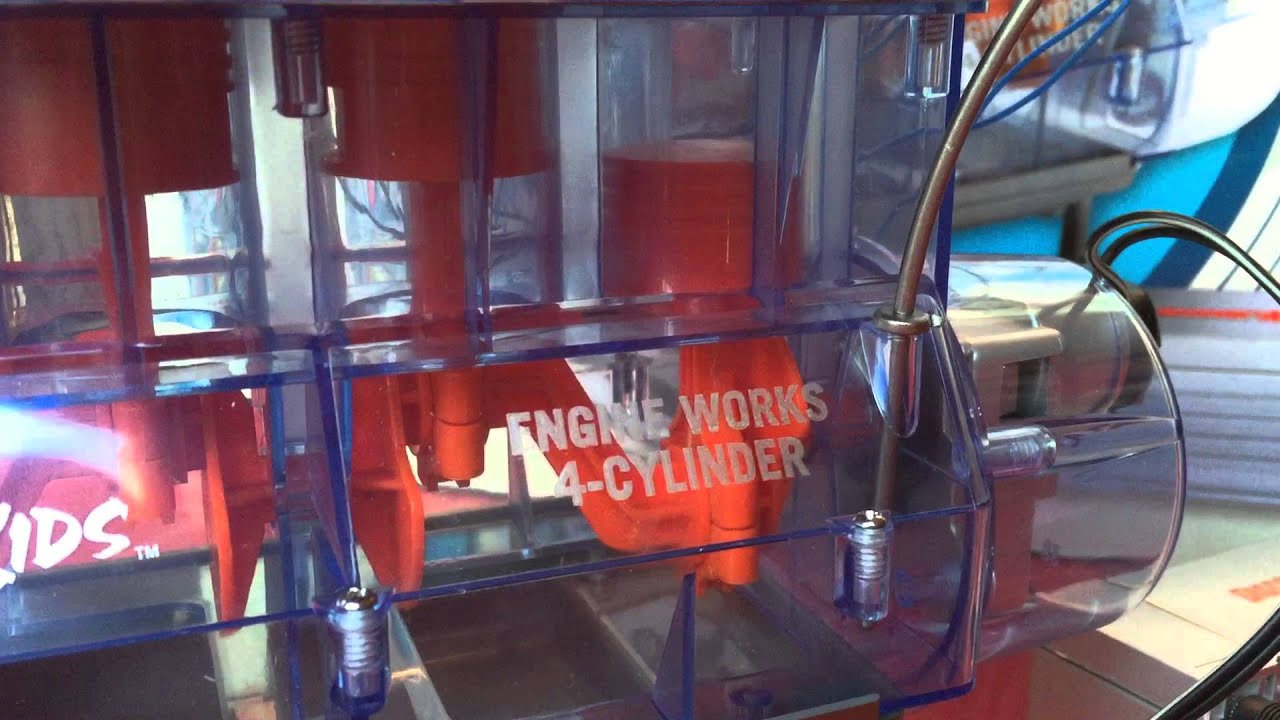 See Through 4 Cylinder Engine Model. - YouTube