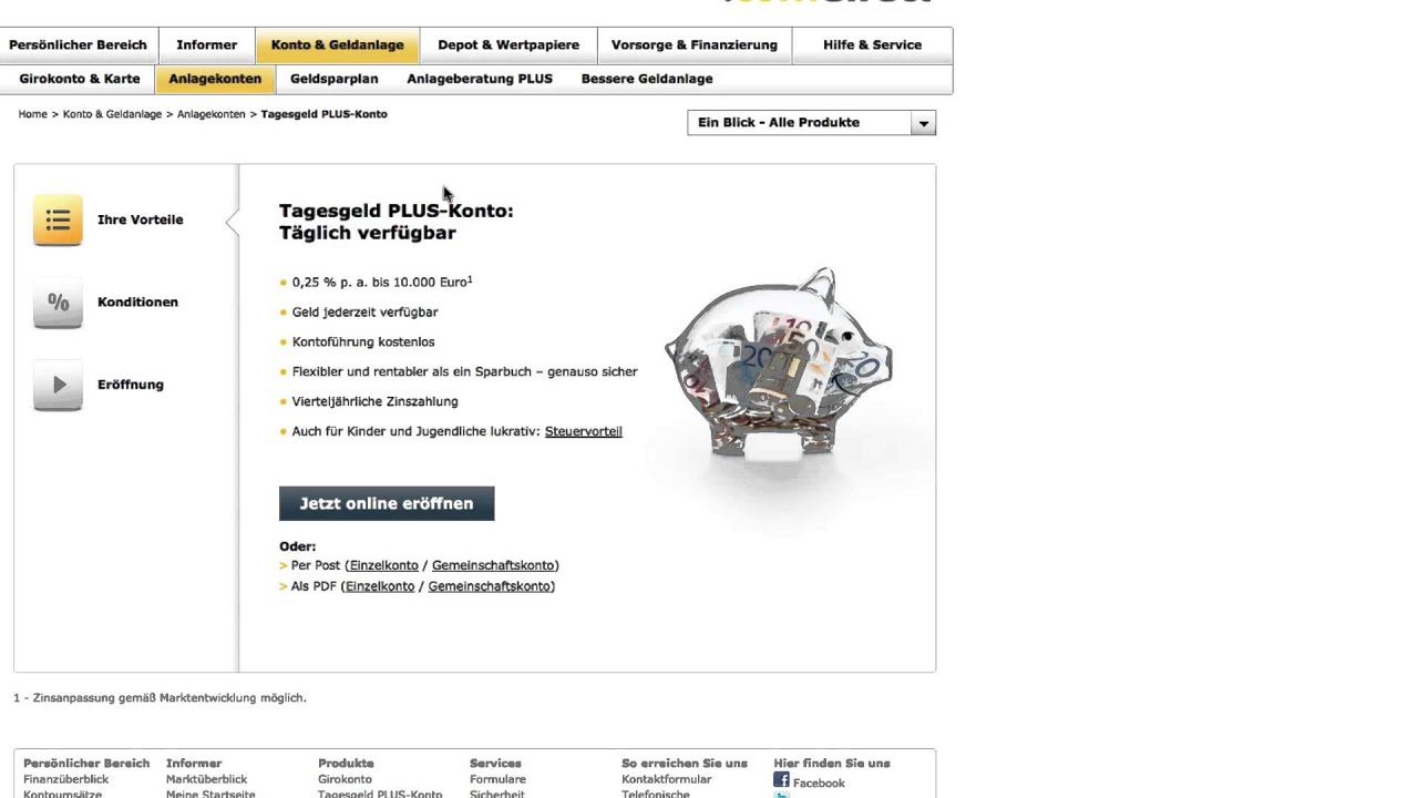 Tagesgeldkonto Vergleich Video für kurzfristige Geldanlagen 1-3 Jahre ...