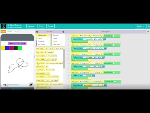 Whiteboard App | Code.org | App Lab | CodeWithJuniors - YouTube