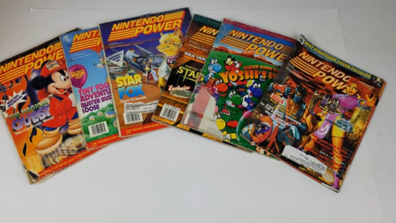 Nintendo Power Video Game Magazine Mid 90s Lot of 6 Issues 3 w/Posters ...