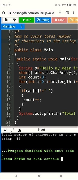 How to count total number of characters in the string ??? #coding #java - YouTube