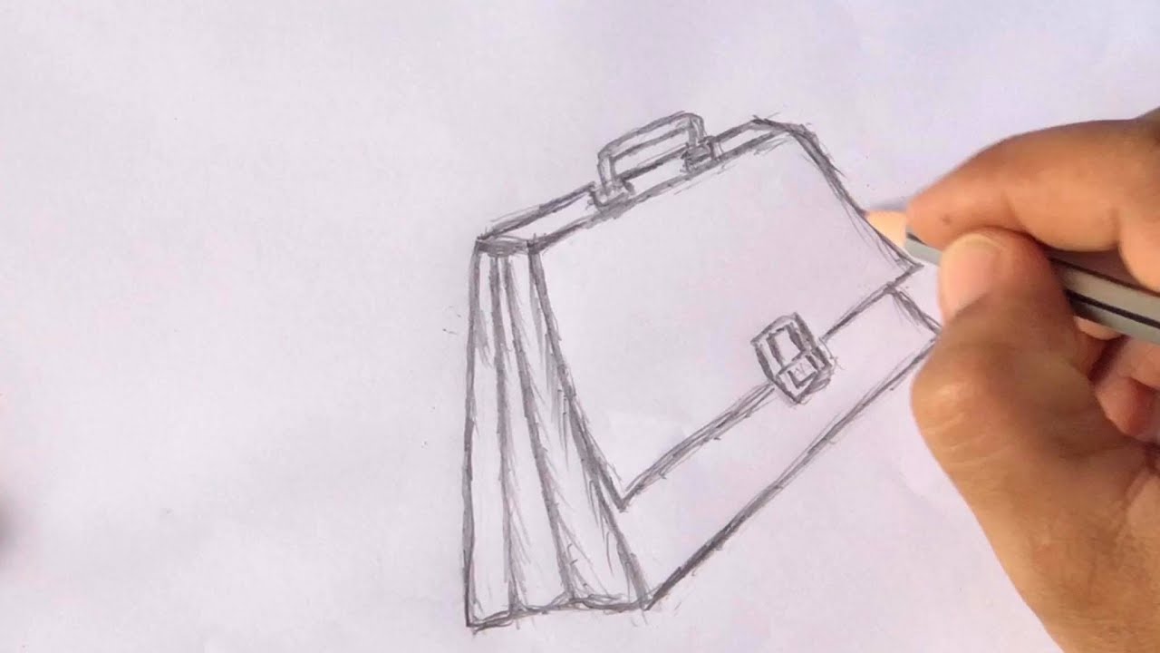 how to draw a bag picture | របៀបគូរគំនូររូបការបូប(ការតាប) | bag drawing ...