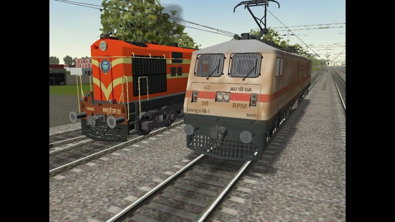 Train Simulator Loco change : Electric to diesel WAP 7 - WDM3A - YouTube
