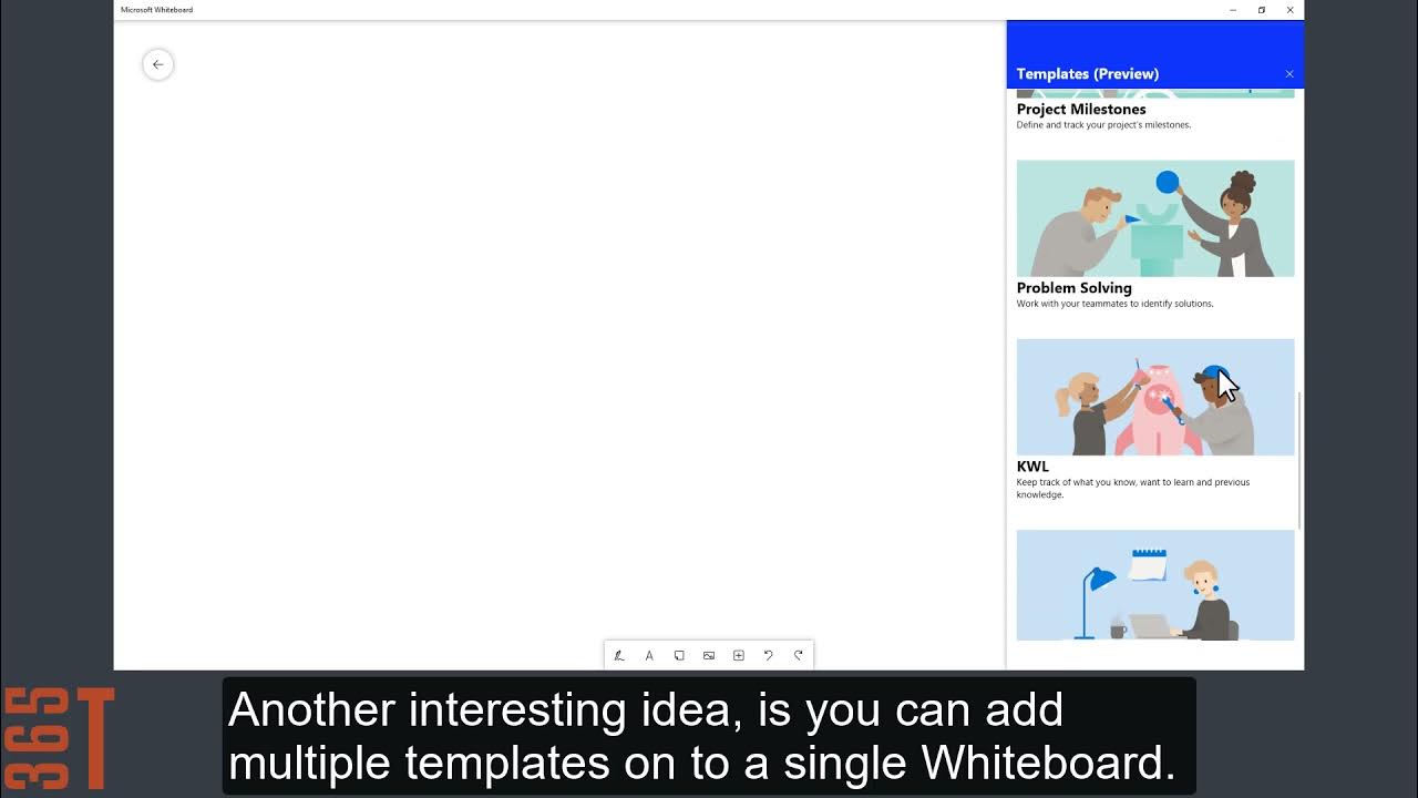 How To Use Microsoft Whiteboard Templates To Save Time - YouTube