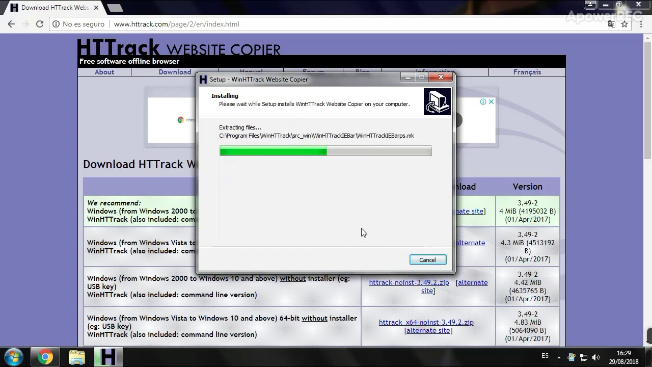Tutorial Instalacion del HTTrack - YouTube