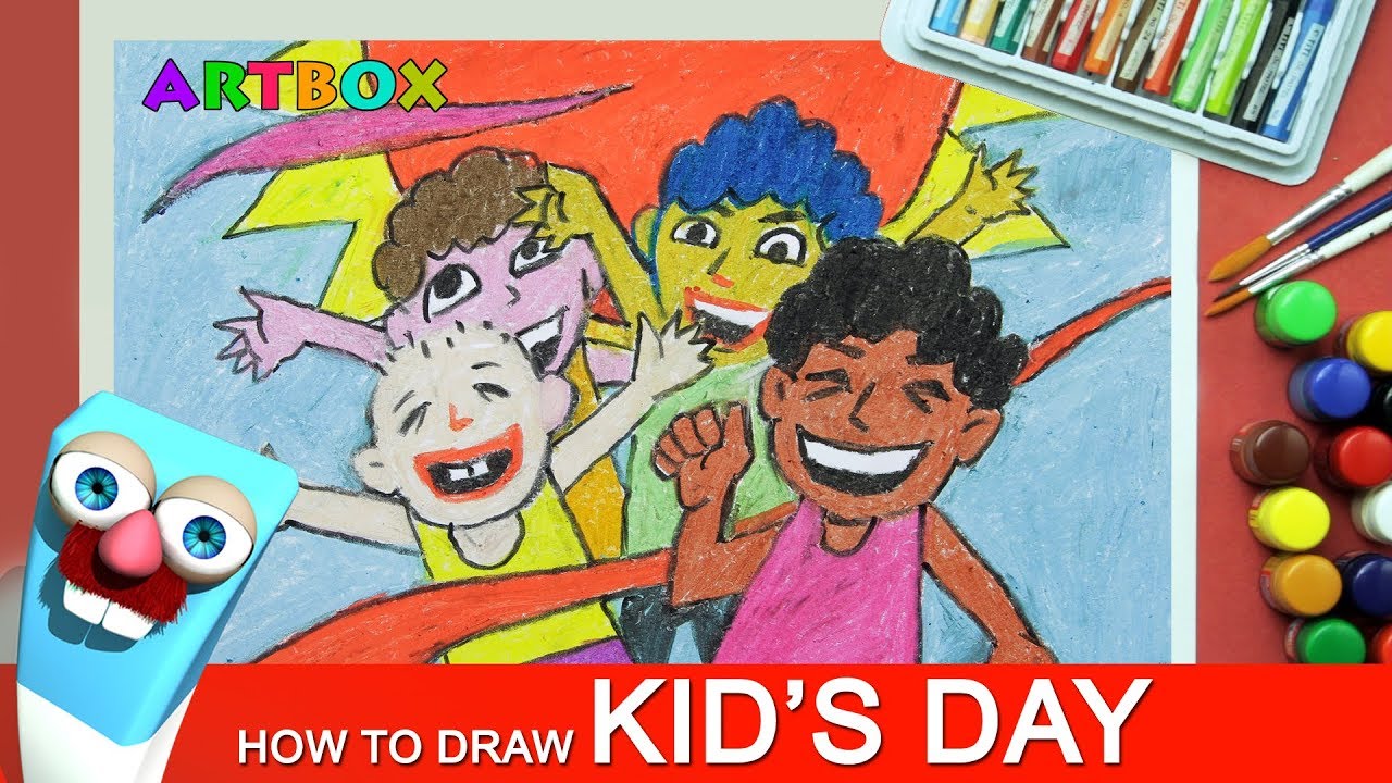 How to Draw Children Day Easy Drawing - YouTube