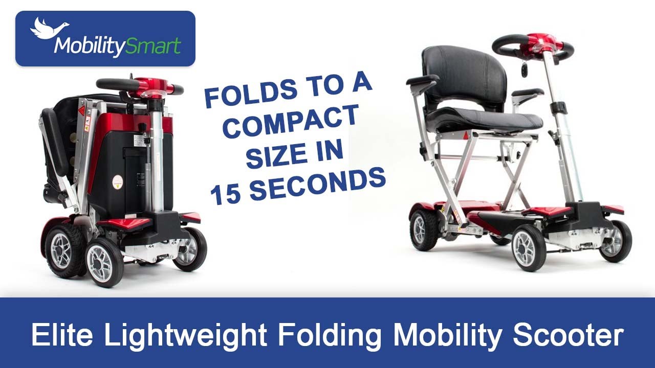 Elite Lightweight Folding Mobility Scooter | Folds to a compact size in ...