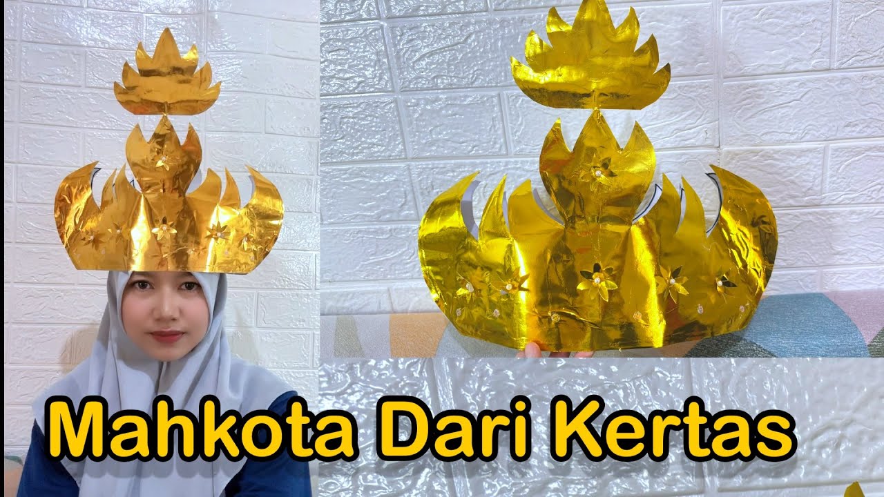 Cara Membuat Mahkota / Siger Lampung Dari Kertas Karton - YouTube