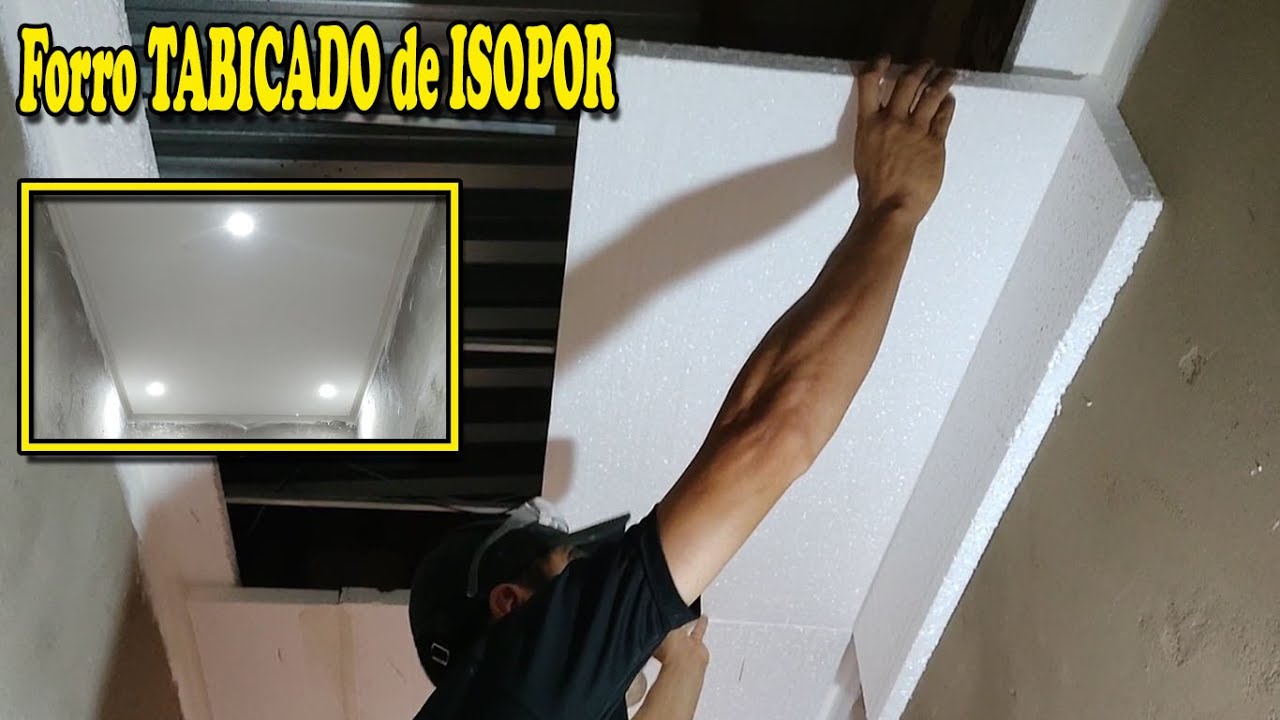 Forro TABICADO de Isopor passo a passo completo - YouTube