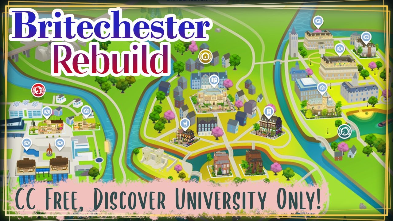 The Sims 4 Britechester Rebuild | CC Free, Discover University Only ...