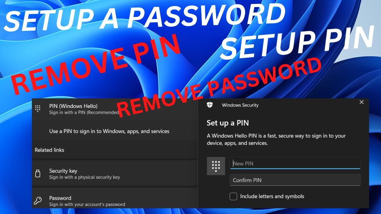 How to Setup/Remove PIN/Password as a signing option on Windows 11 ...