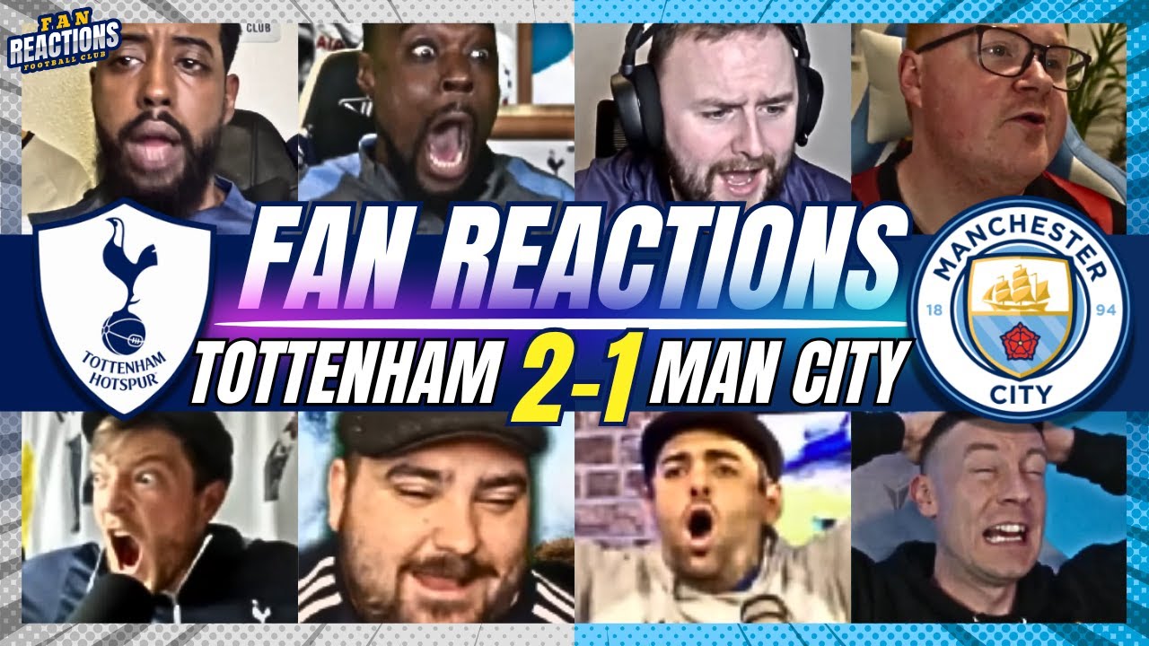SPURS FANS DELIGHTED🤩REACTION TO TOTTENHAM 2-1 MAN CITY | CARABAO CUP ...