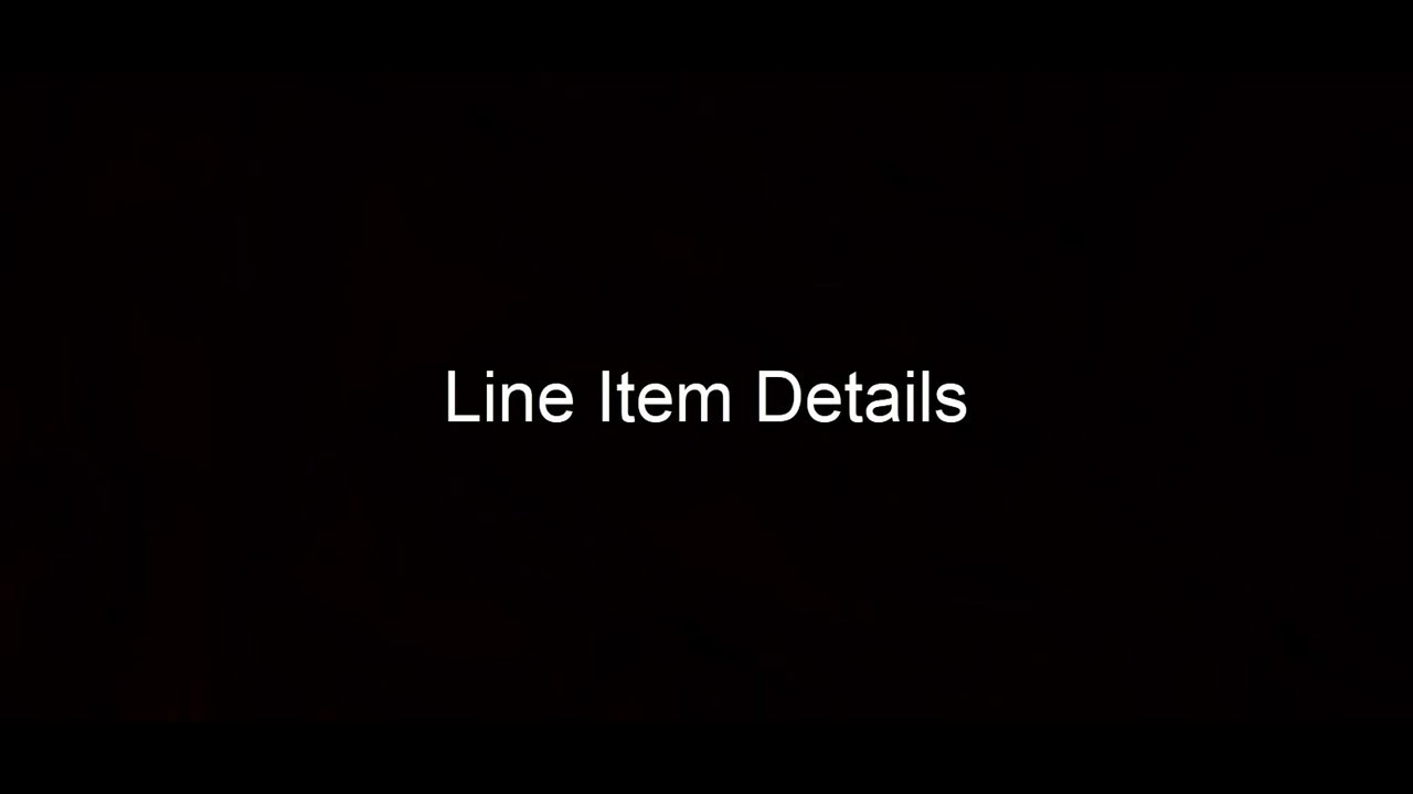 Using the Line Item Details Button - YouTube