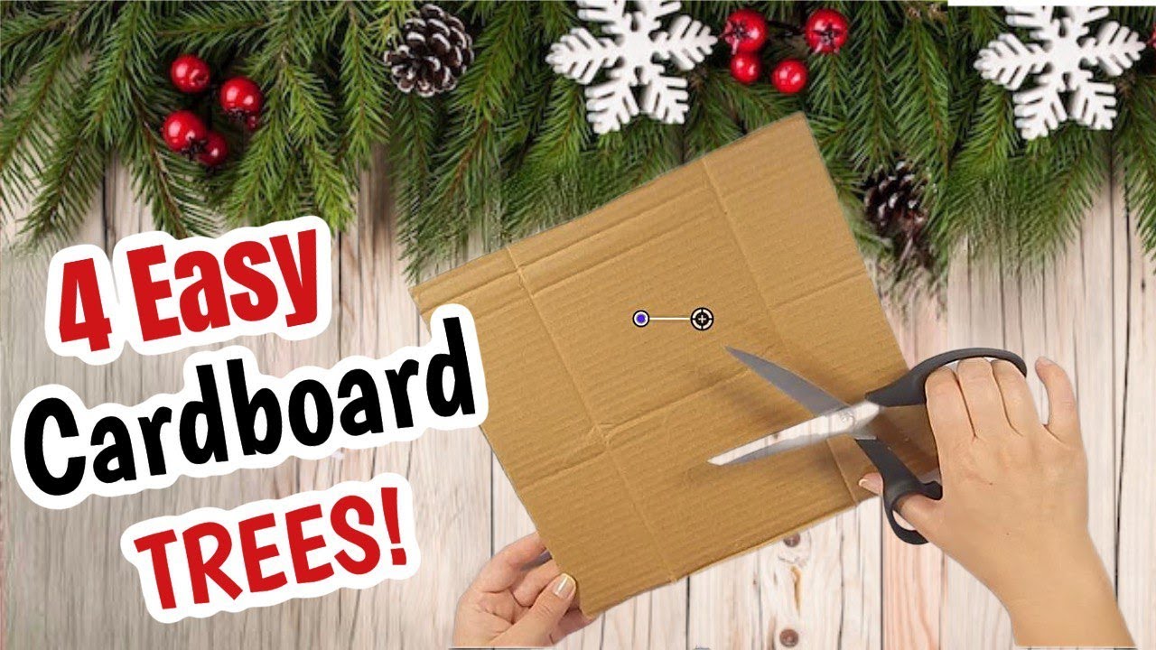 4 ideas for cardboard Christmas trees - YouTube
