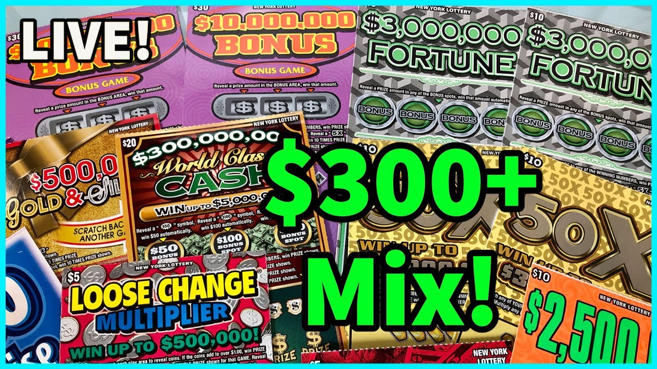 $300 + Mix Of Tickets | New York Lottery Scratch Off Tickets - YouTube