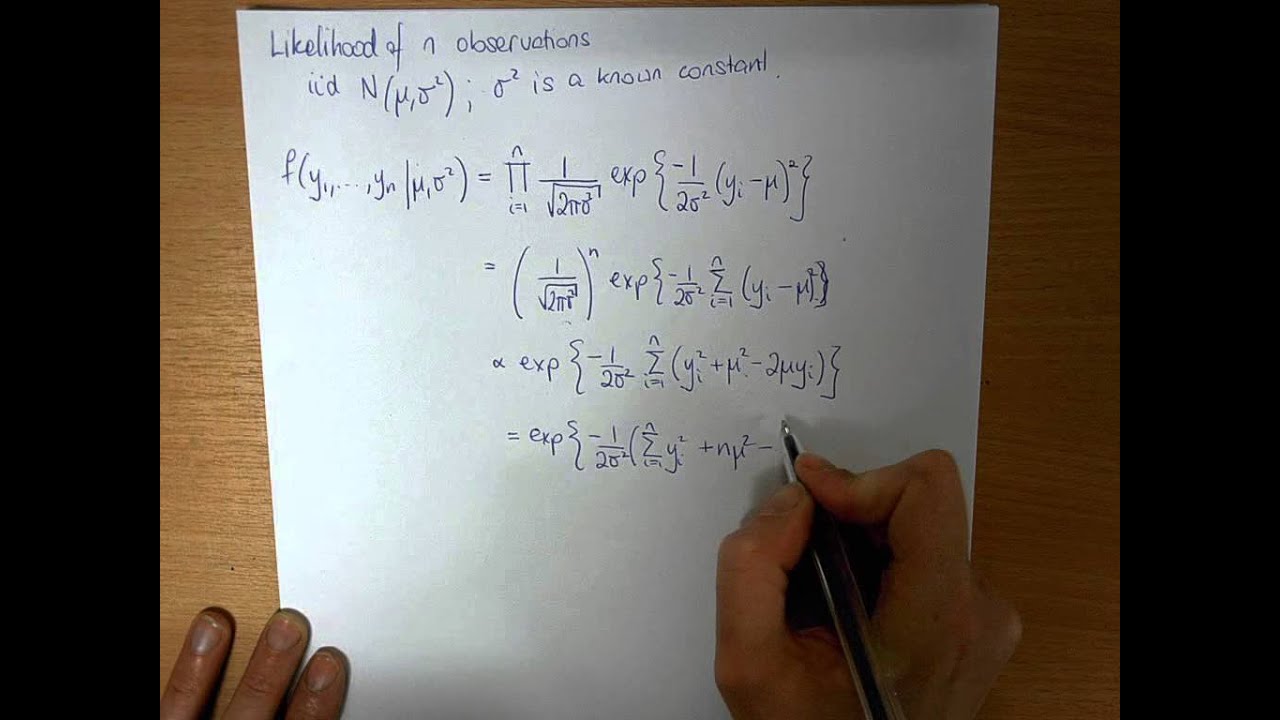 Likelihood of n independent samples from a Normal distribution - YouTube