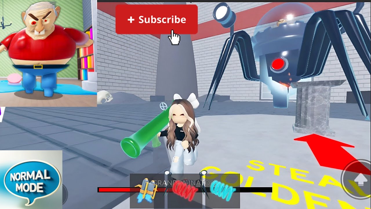 ROBLOX | Escape the Evil Grandpa Obby | Normal Mode | Fatimah, Sakinah ...