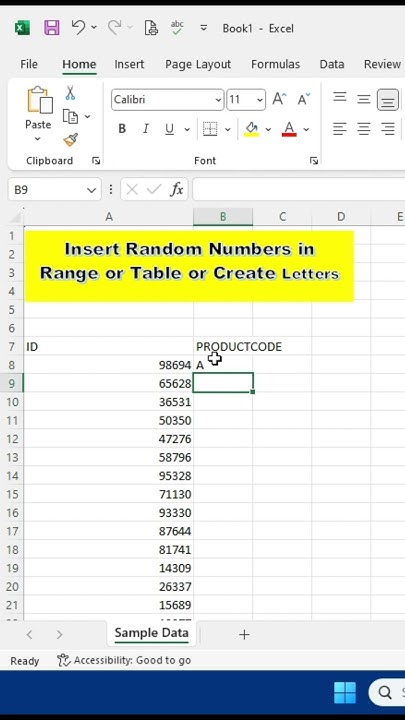 Excel Numbers Random Between and Random Letters from A-Z #advanceexcel #excel #exceltricks - YouTube