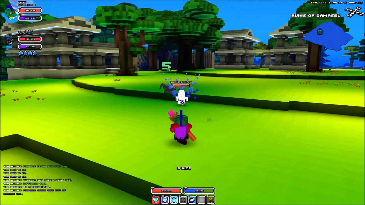 Cube World How To - Easy +4 Mob Farm With Fritz The Lizardman - YouTube
