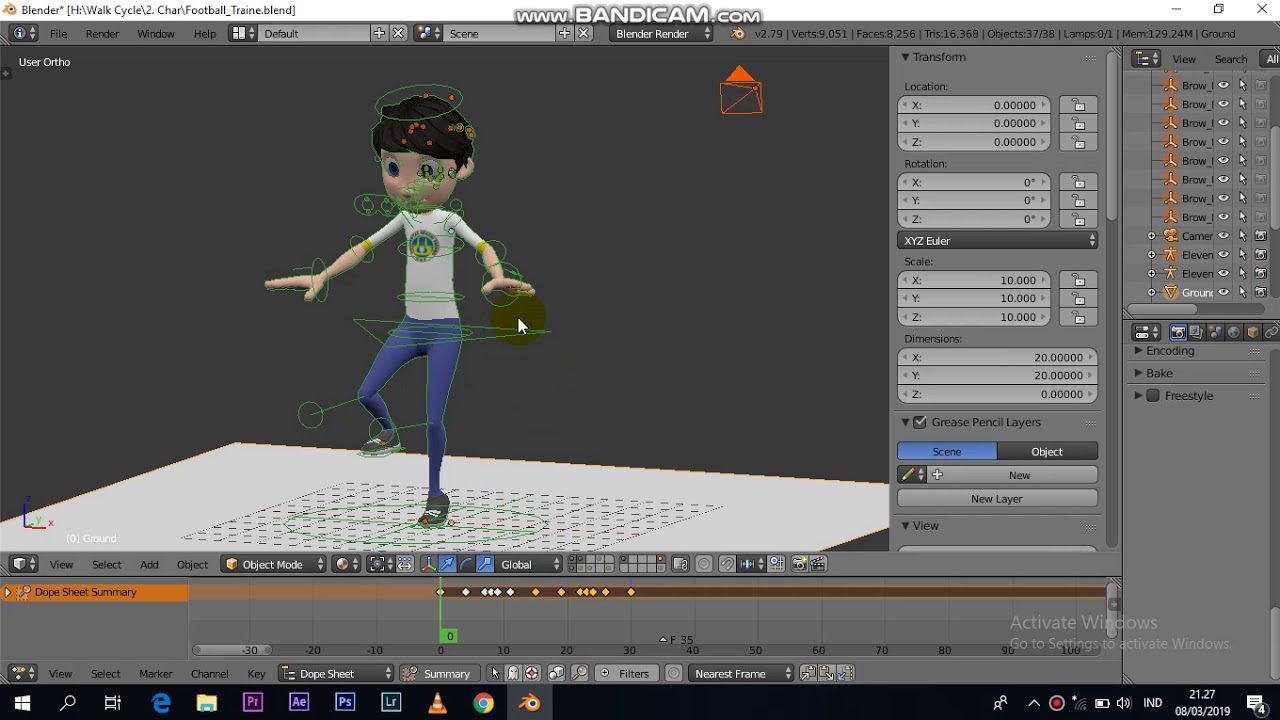 Demo Reel Walk Cycle Animation - Foot Ball Trainie | UNP Animation ...