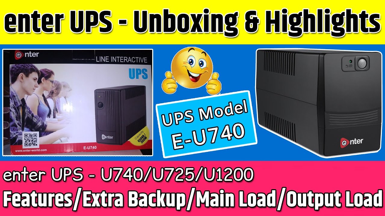 enter UPS Unboxing | Enter UPS E-U740 Backup Time | Unboxing UPS Enter ...