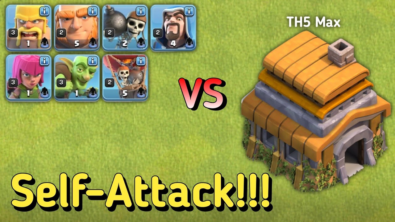 Th5 max base Vs Th5 max troops!!! which troops will score more?🤔 - YouTube