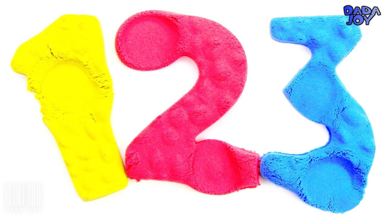 Aprende los colores de la Arena Cinética| Contando los números 123 ...