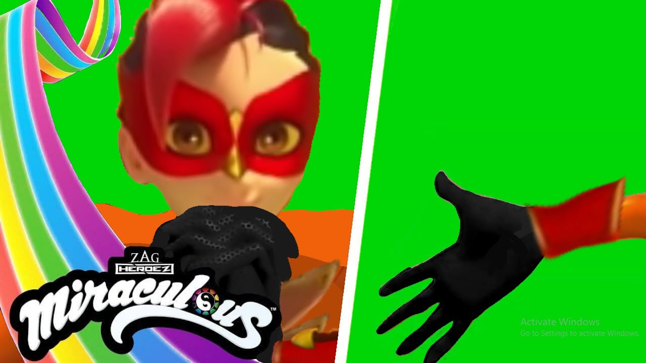 MIRACULOUS | 🐞 ROOSTER BOLT UNIFY - GREEN SCREEN ☯️ | SEASON 4 | Tales ...
