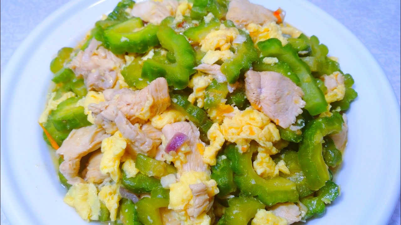 Sauteed Chicken Ampalaya with egg - YouTube