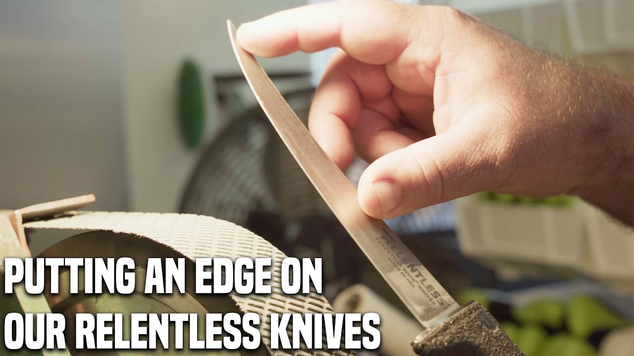 Putting An Edge On Our Relentless Knives | Relentless Knives - YouTube