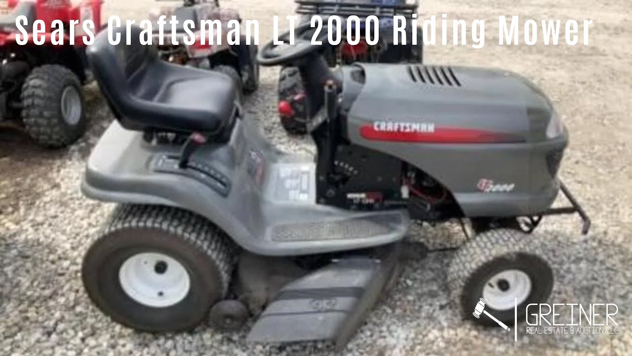 Sears Craftsman LT 2000 Riding Mower -Selling at our Spring 2023 Online ...